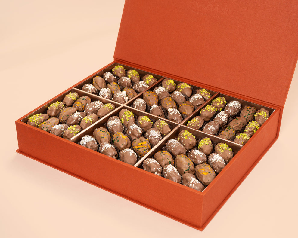 Premium Red Leather Assorted Chocolate Dates Box – MAIA